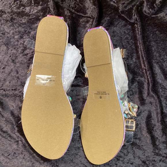 vigo, fiore | Shoes | Vigo Fiore Pink Hologram Jeweled Gladiator ...